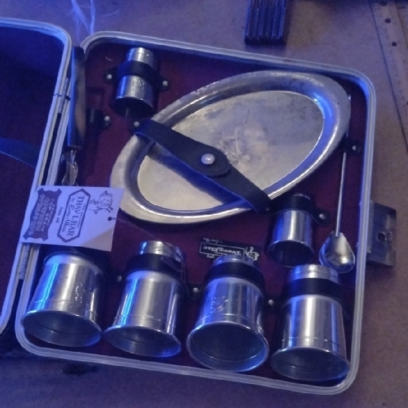 Other | Vintage Travel Bar Set With Silver Accents Nwt | Poshmark